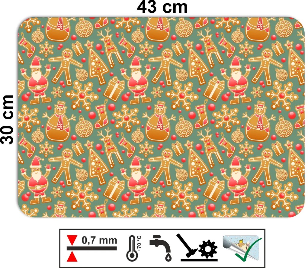 PokojovaDekorace.cz, Vánoční prostírání - 066, Perníčky, 43x30cm