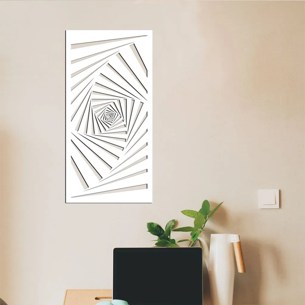 dřevo života Dřevěný dekorační panel na zeď SCHODIŠTĚ Rozměry (cm): 20x40, Zvolte barvu dekoru: Bílá