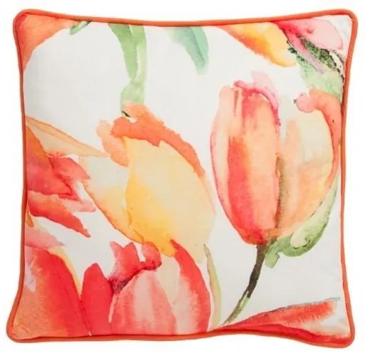 Polštář s výplní s tulipány - 45*45cm