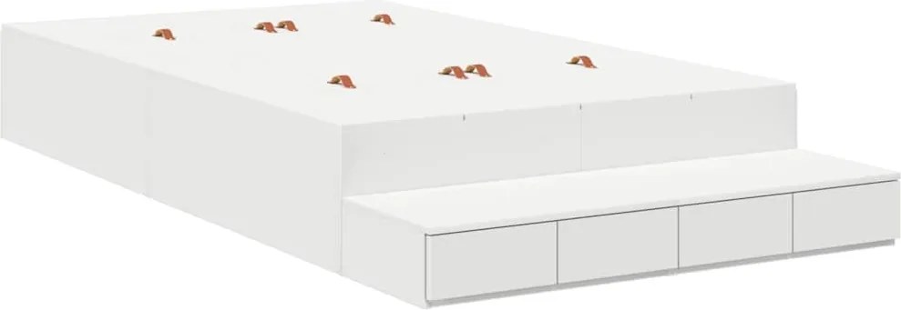 Rám postele s úložným prostorem Bílá 120 cm Kompozitní dřevo 3335685