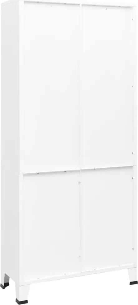 vidaXL Knihovna industriální 80 x 32 x 180 cm ocel [339632] Barva: Bílá