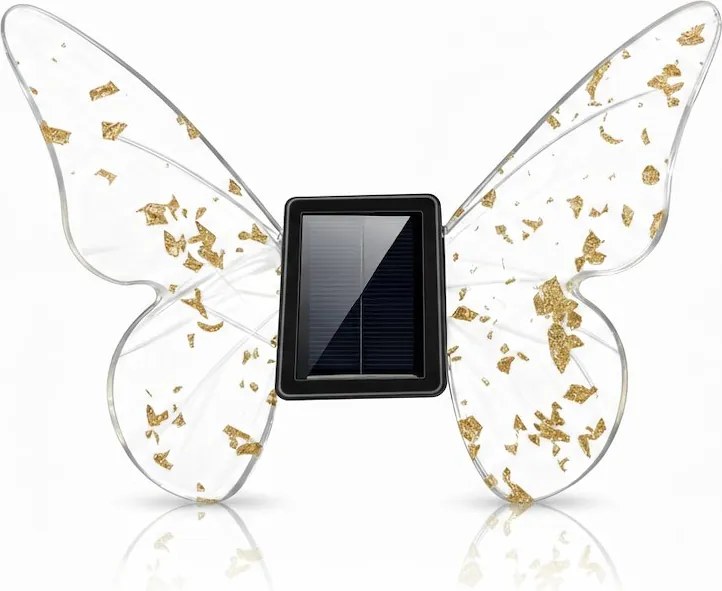 Exteriérové solární zapichovací svítidlo Butterfly, RGB