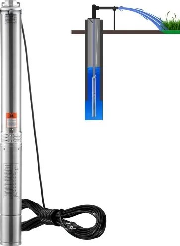 Hlubinné ponorné čerpadlo Vodní čerpadlo z nerezové oceli 2200 W – AC230 V, 50 Hz