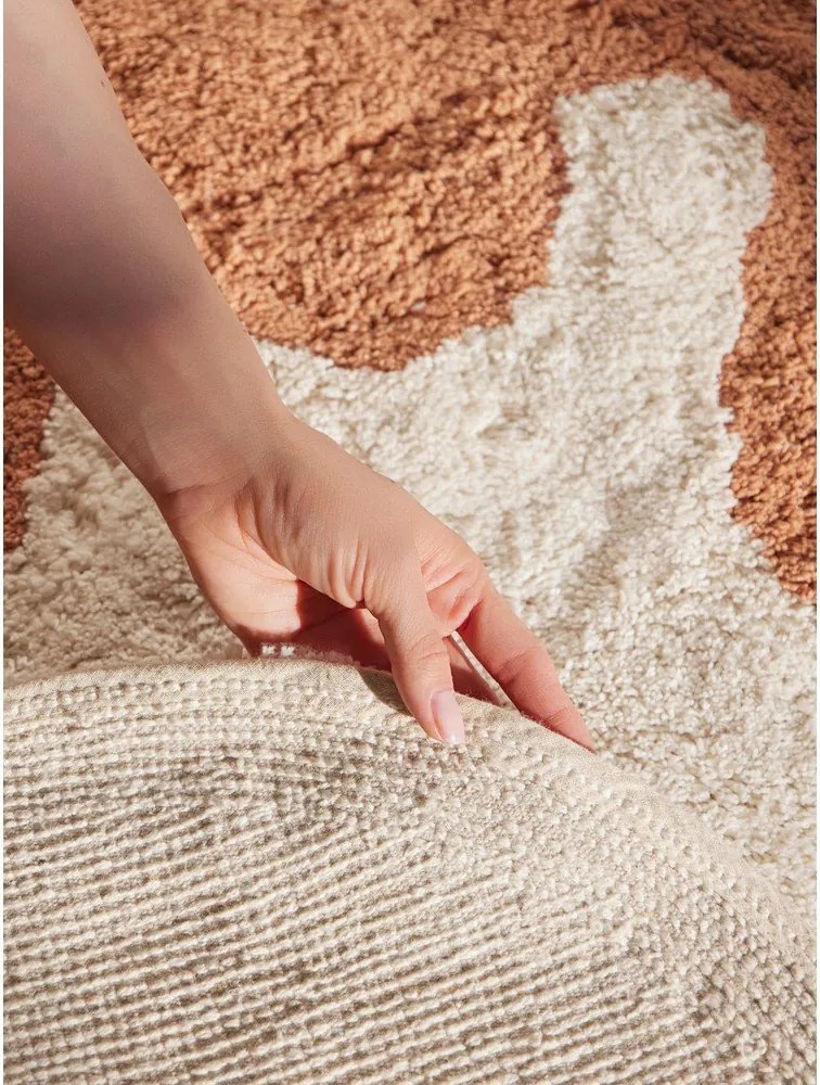 Oranžový/krémový pratelný/ručně tkaný bavlněný dětský koberec 140x200 cm Snuggle Doro – Hanse Home