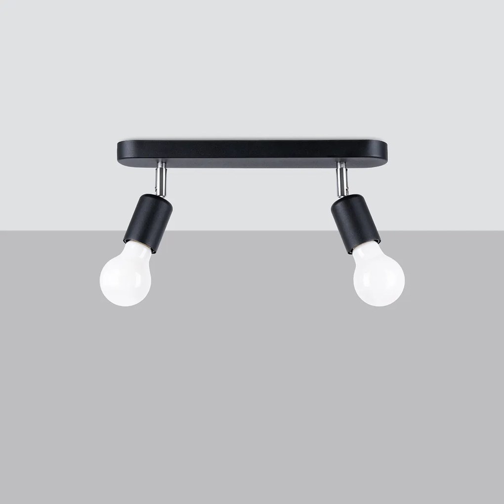 Sollux Lighting Stropní svítidlo FORNES 2 Černá