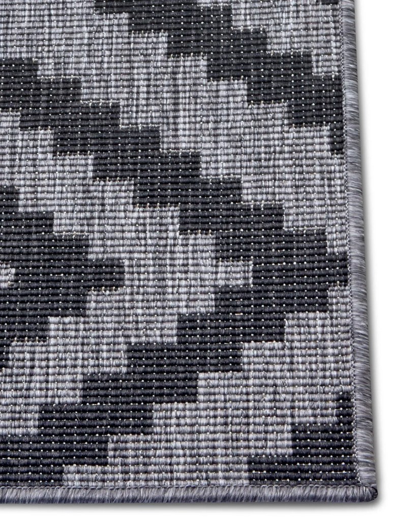 NORTHRUGS - Hanse Home koberce Kusový koberec Twin-Wendeteppiche 105461 Night Silver – na ven i na doma - 200x290 cm
