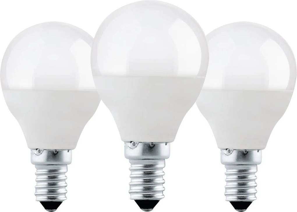 EGLO LED žárovka E14 P45 4,9W 470lm 3000K pr. 45 x 78 mm, opálová, 3 ks