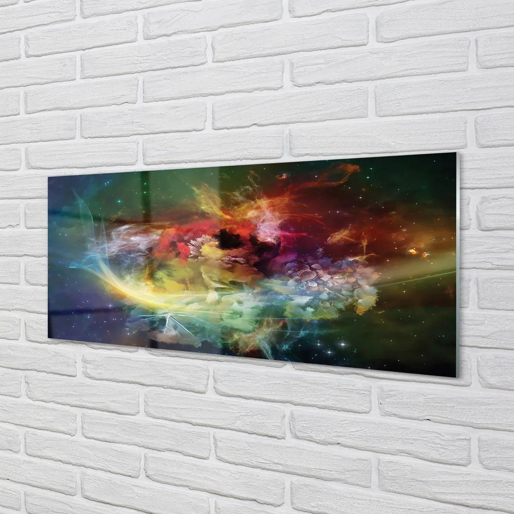 akrylový obraz abstraktní fraktály 120x60 cm