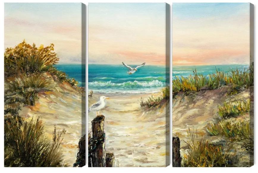 Vícedílný obraz Malované Písečné Duny Nedostatek Nedostatek Plátno Canvas 150x100