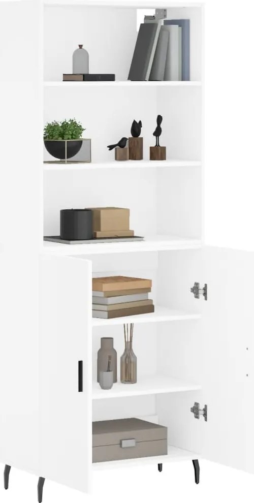 Skříň highboard bílá 69,5 x 34 x 180 cm kompozitní dřevo 3189269