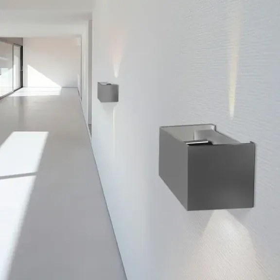 LED vnější nástěnné osvětlení Gambino 4000K tmavě šedá