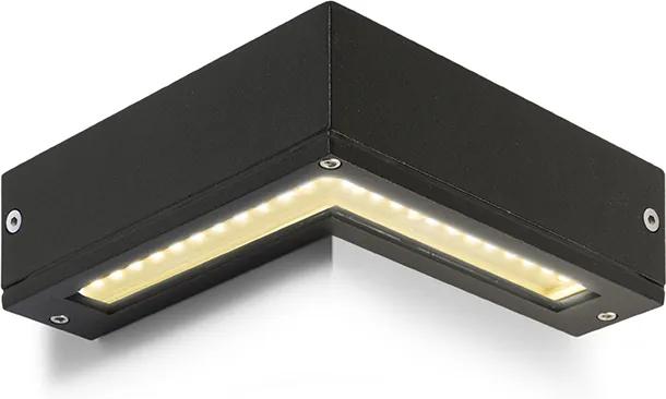 RENDL R10346 COIN LED venkovní světlo, nástěnná hranatá IP54 černá | BIANO