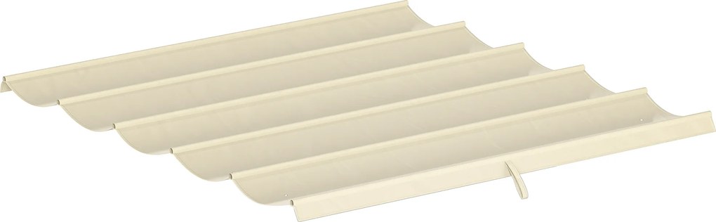 Náhradní střecha pro pergolu 3 x 3 m, zatahovací, s otvory pro odvod dešťové vody, odolná proti povětrnostním vlivům, polyester, 250 x 255 cm krémově…
