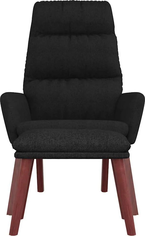 Relaxační křeslo se stoličkou černé textil 3097569