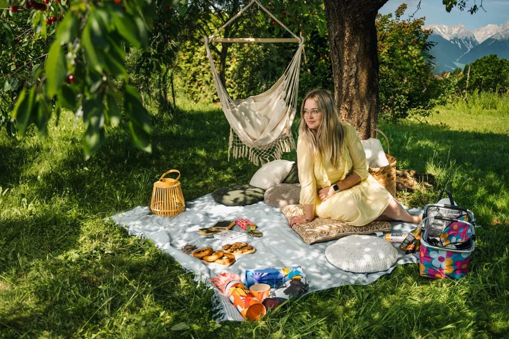 Skládací piknikový termo koš FLOWERS