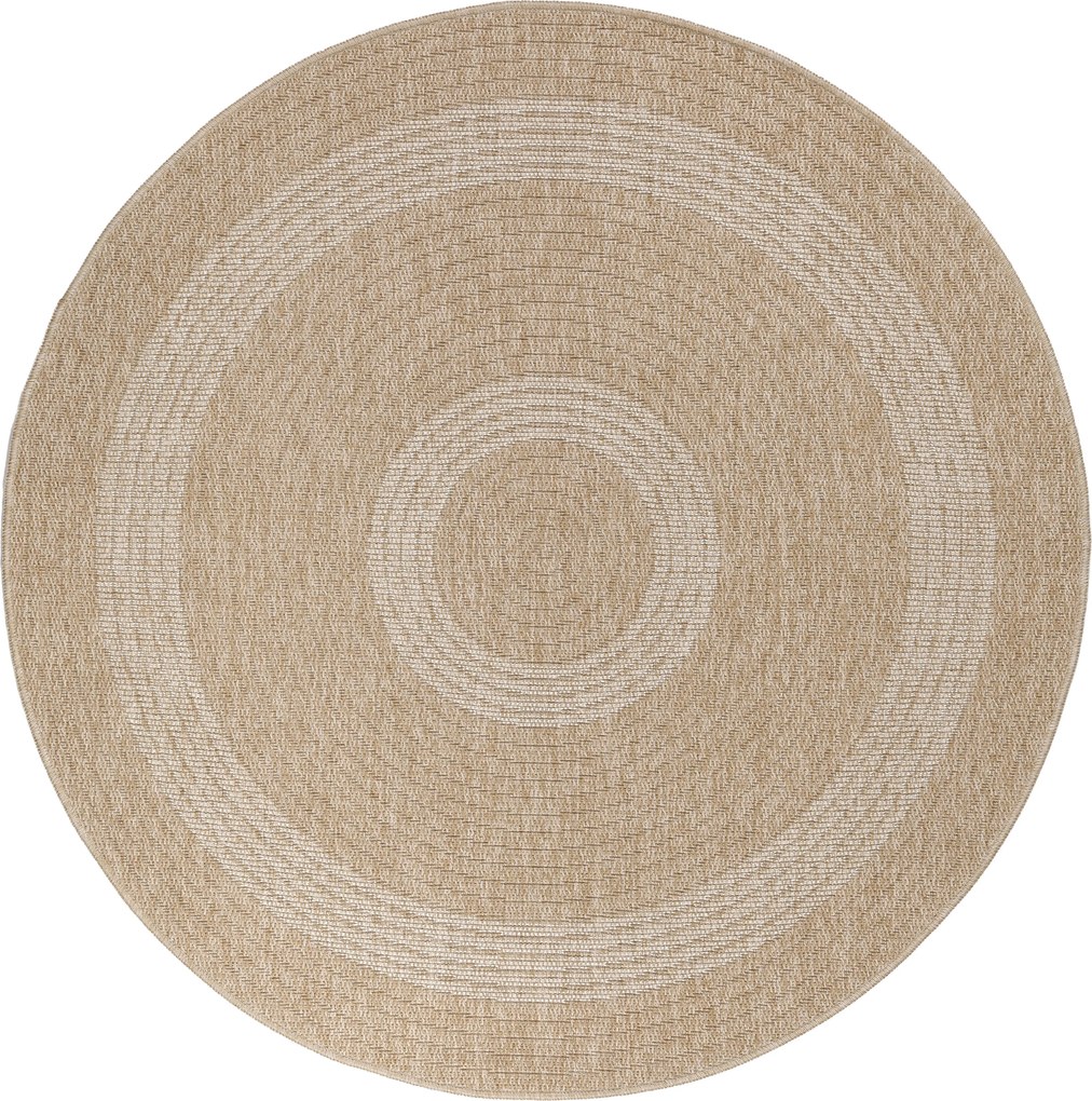 Ayyildiz, Kusový koberec Comilla 886 Beige kruh, 160x160 (průměr) kruh, béžová, chodba / předsíň