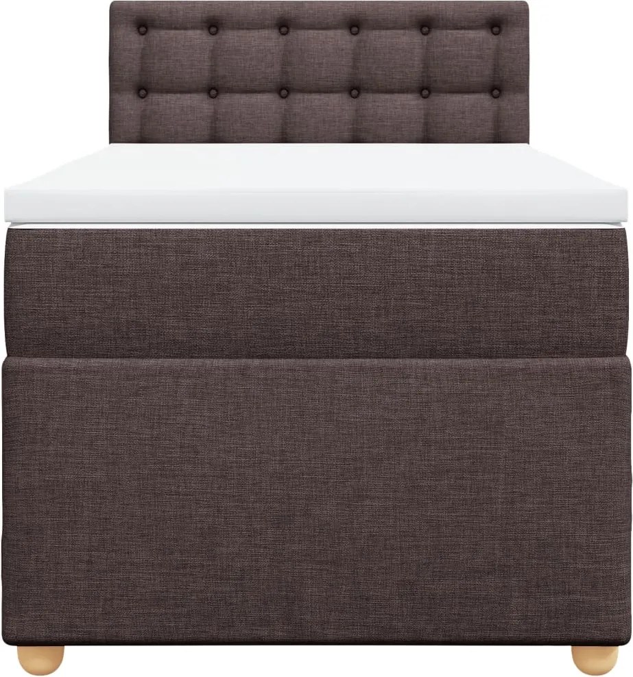 Box spring postel s matrací tmavě hnědá 80x200 cm textil 3286524