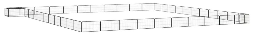 44panelová ohrádka pro psy černá 100 x 50 cm práškovaná ocel