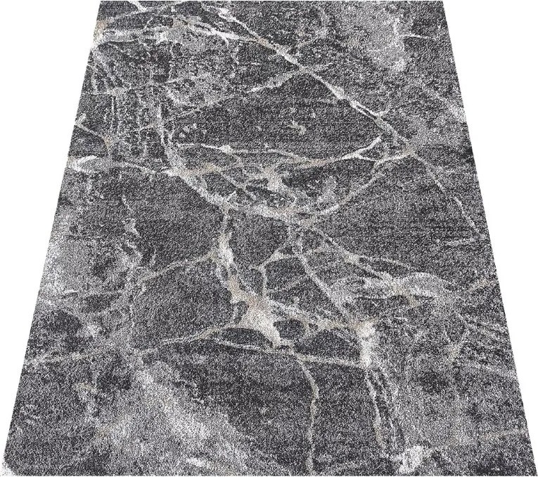 DY Šedý koberec s mramorovým vzorem Panamero 25 Rozměr: 60x100 cm