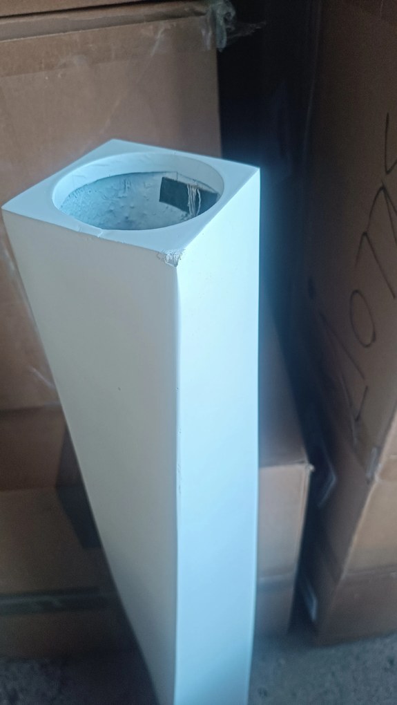 Váza HYDRON, sklolaminát, výška 80 cm, bílý