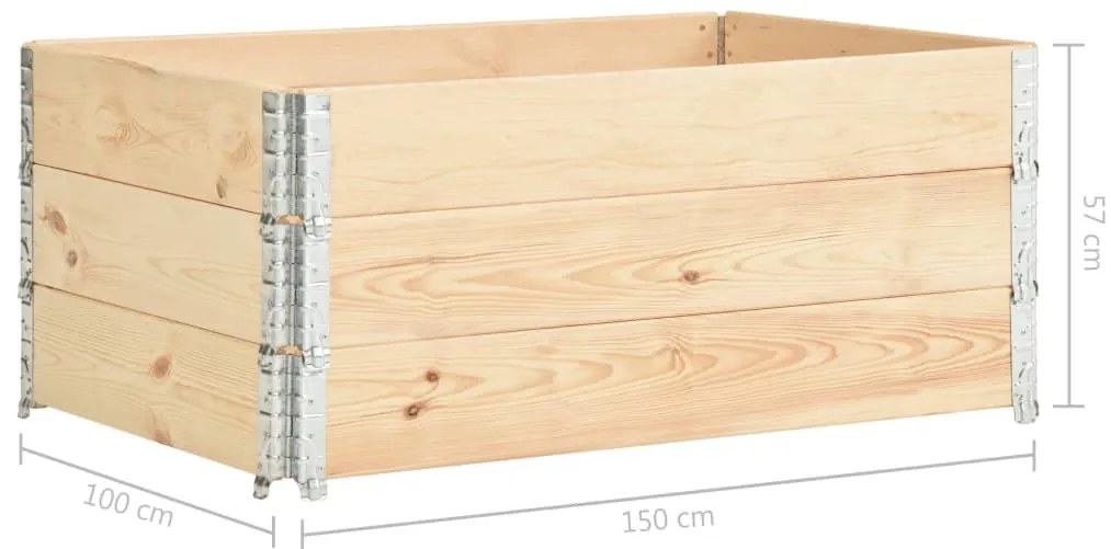 vidaXL Marketos Vyvýšené záhony 3 ks 100 x 150 cm masivní borové dřevo