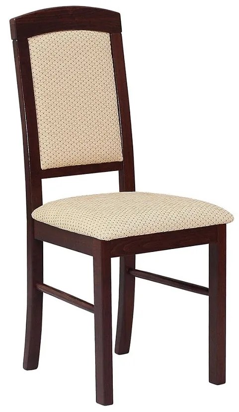 Čalouněná jídelní židle z masivu Miroslava, masiv buku, ořech / 2, 43x96x40 cm