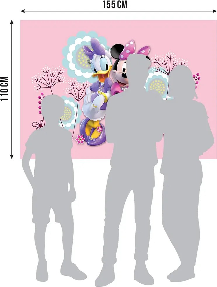 Dětská vliesová fototapeta na zed' Minnie a Daisy Květiny, Disney | 155 x 110 cm | DFTDNM 5267