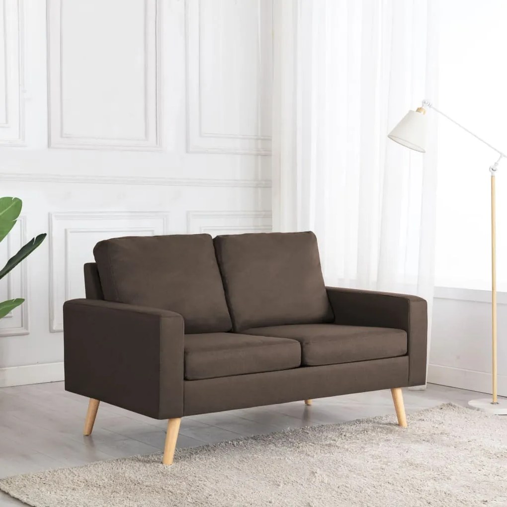 2místná pohovka hnědá textil 288705