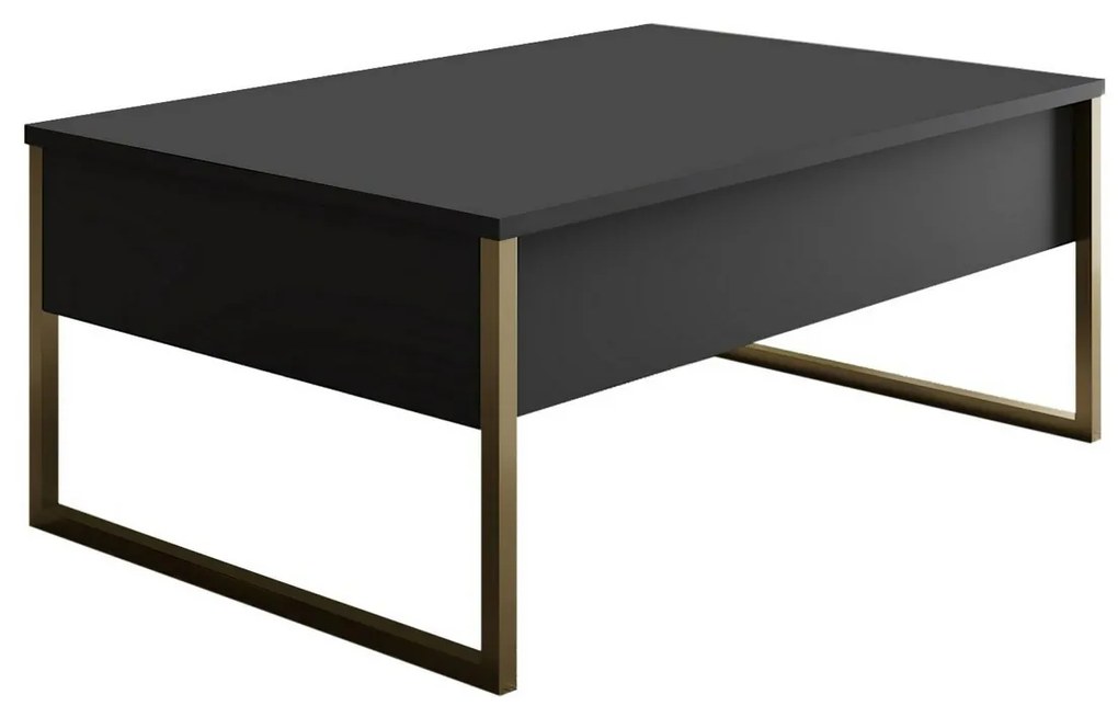 Konferenční stolek Luxe Anthracite and Gold