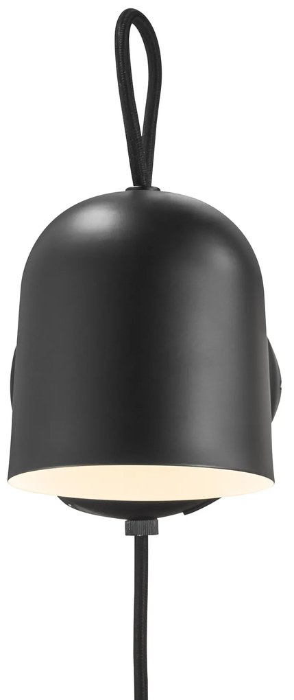 Nordlux 2120601003 Angle, nastavitelná nástěná lampa s USB výstupem a vypínačem, 1xGU10 max.25W, černá, průměr 10,5cm