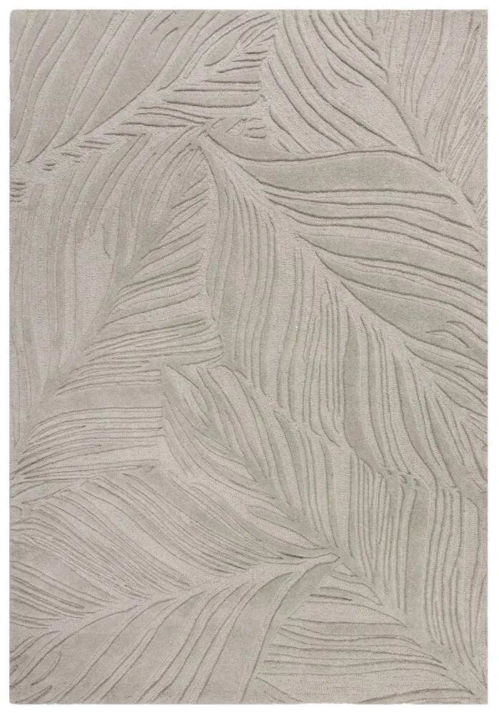 Flair Rugs, Kusový koberec Solace Lino Leaf Grey, 200x290, šedá, ložnice