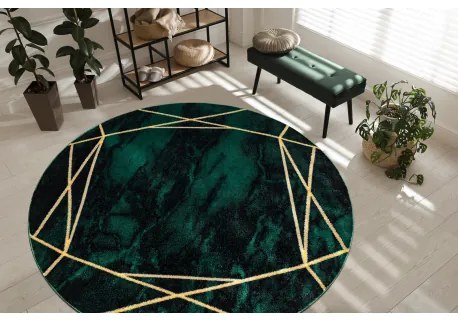 koberec kulatý EMERALD výhradní 1022 glamour, stylový mramor, geo velikost kruh 120 cm | krásné koberce cz