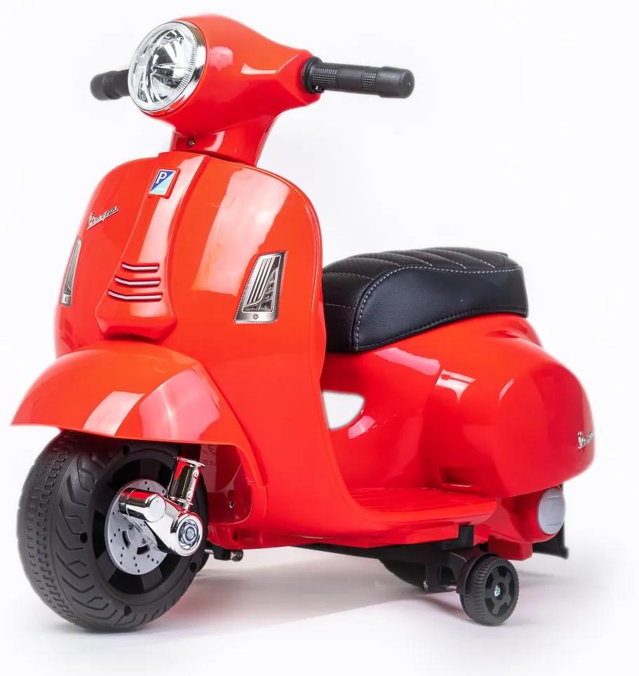 Dětská elektrická motorka Baby Mix Vespa červená Barva: Červená