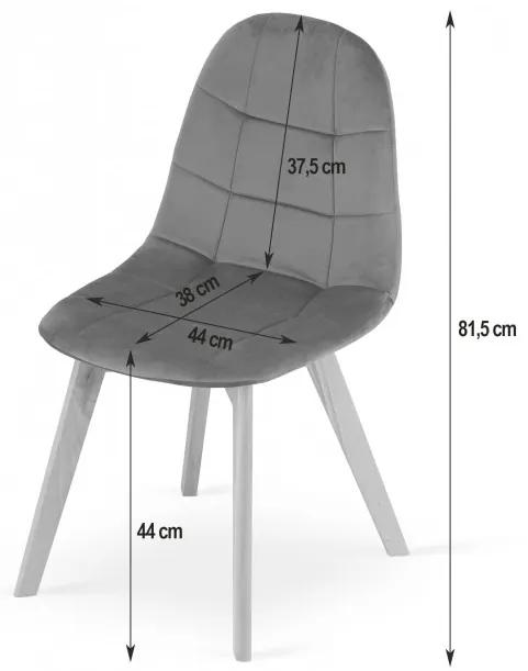 Jídelní židle BORA samet - granátová