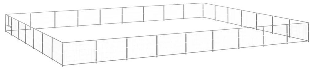 Psí kotec stříbrný 63 m² ocel