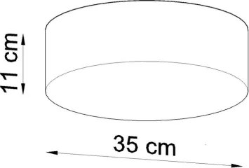 Stropní svítidlo SOLLUX Arena 35cm E27 2x60W bez zdroje SL.0121 černá