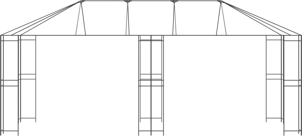 Rám altánu bez látky altánu 6 x 3 m Černá Ocel 3376006