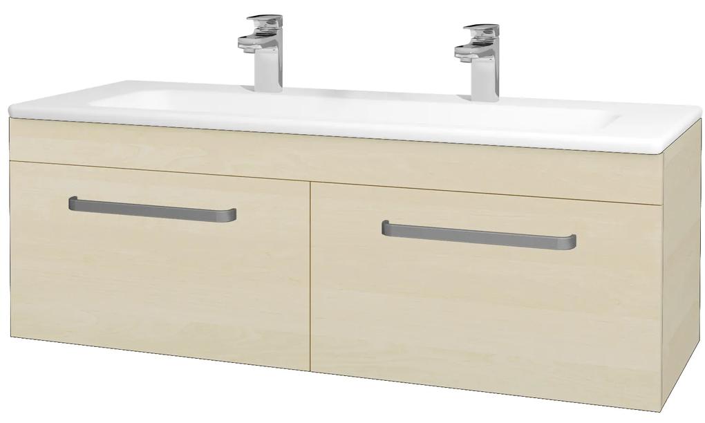 Dřevojas Koupelnová skříň ASTON SZZ2 120 Varianta: N01 Bílá lesk / Úchytka T02 / IND Individual