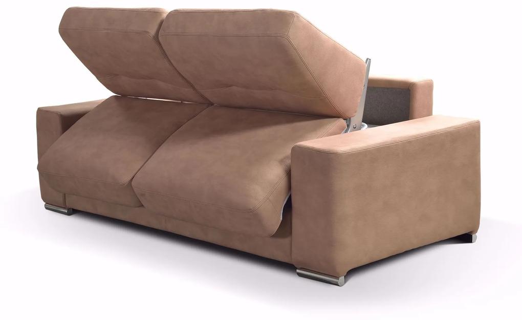 KANAPE Luxusní pohovka s matrací California Provedení: 3 místná maxi rozkládací, Vzorník látek: tekno fibra 03 milk