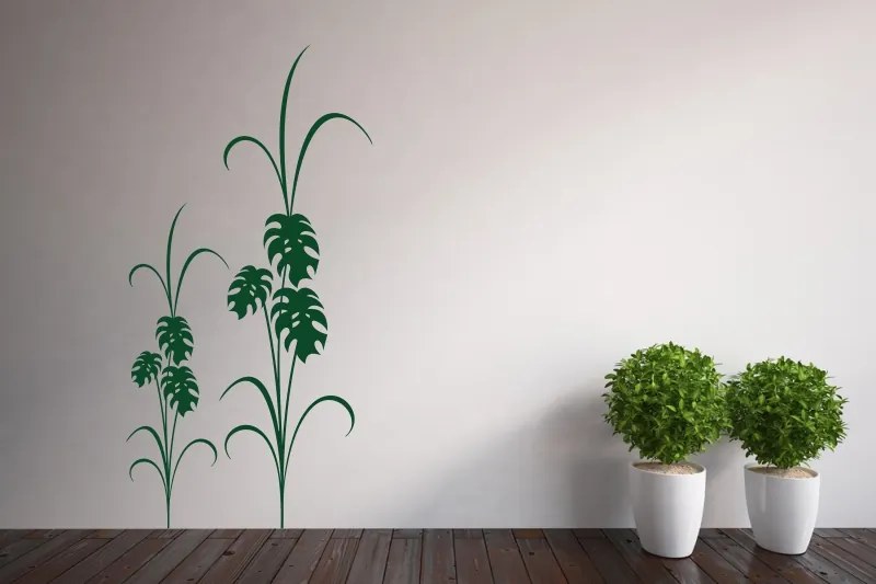 WALLVINIL Samolepky na zeď - Vysoká tráva Barva: Zelená limetka, Velikost: 150x48 cm