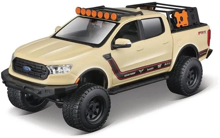 Kovový model maisto 2019 ford ranger, krémová, off-road series