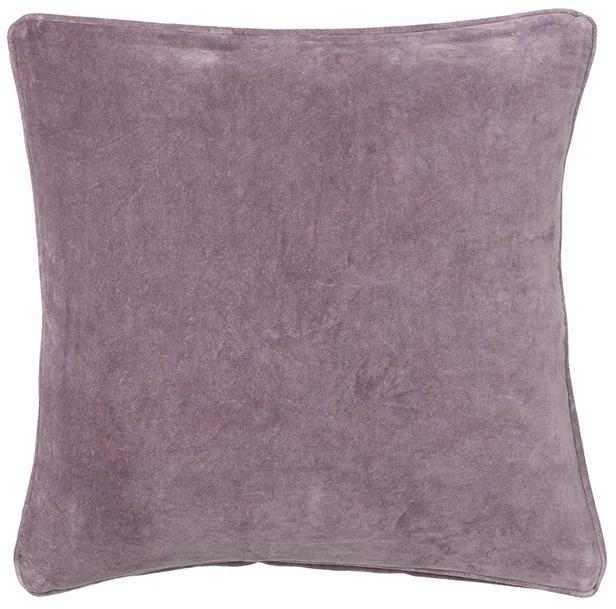 BUNGALOW Povlak na polštář Velvet Mauve Dark 50x50cm, růžová barva, šedá barva