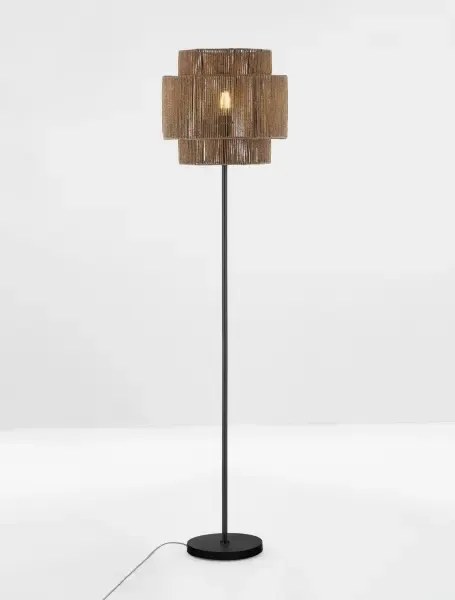 LED přírodně-černá stojací lampa Lito