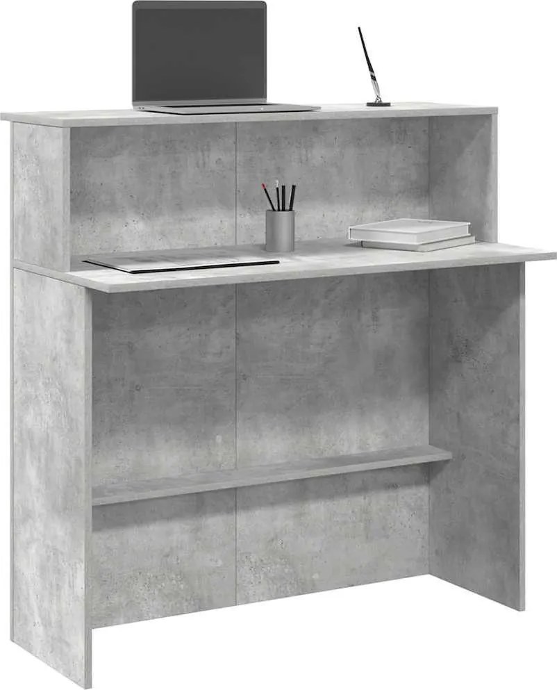 vidaXL Recepční stůl 100x50x103,5 cm kompozitní dřevo [859029] Barva: Betonová šedá
