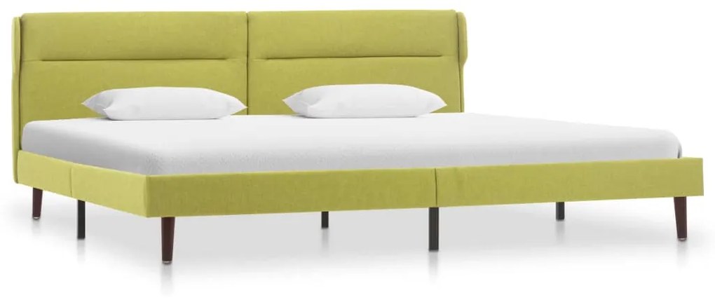 286874 vidaXL Rám postele zelený textil 140 x 200 cm