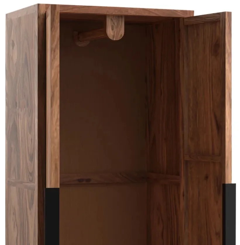 furniture-nabytek.cz - Masivní šatní skříň Sidora z akácie, lakovaná, hnědá