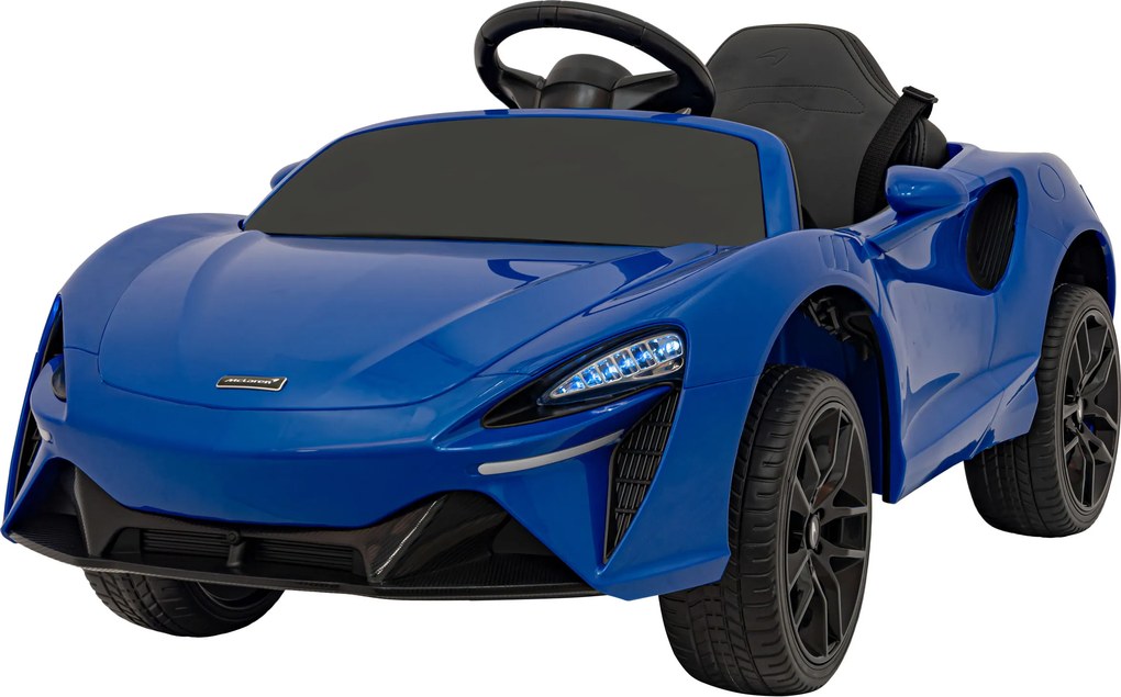 Ramiz Elektrické autíčko McLaren Artura pro děti modré + pohon 4x4 + dálkové ovládání + plynulý start + EVA kola + audio LED