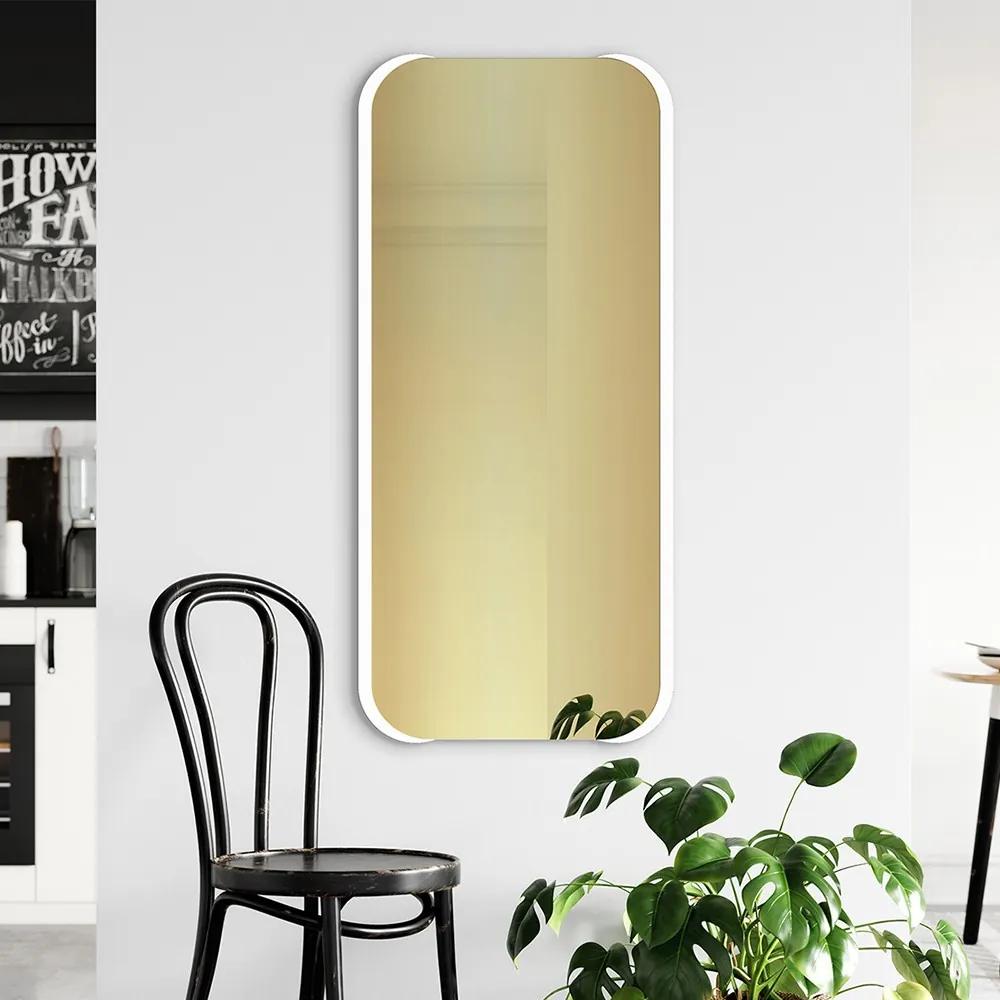Zrcadlo Mezos White - gold glass Rozměr: 50 x 80 cm