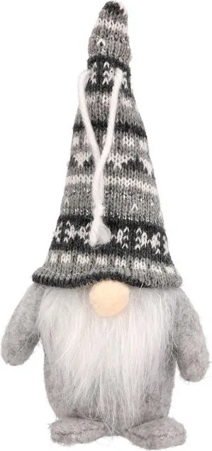 Vánoční figurka látkového skřítka s visícíma nohama 18 cm