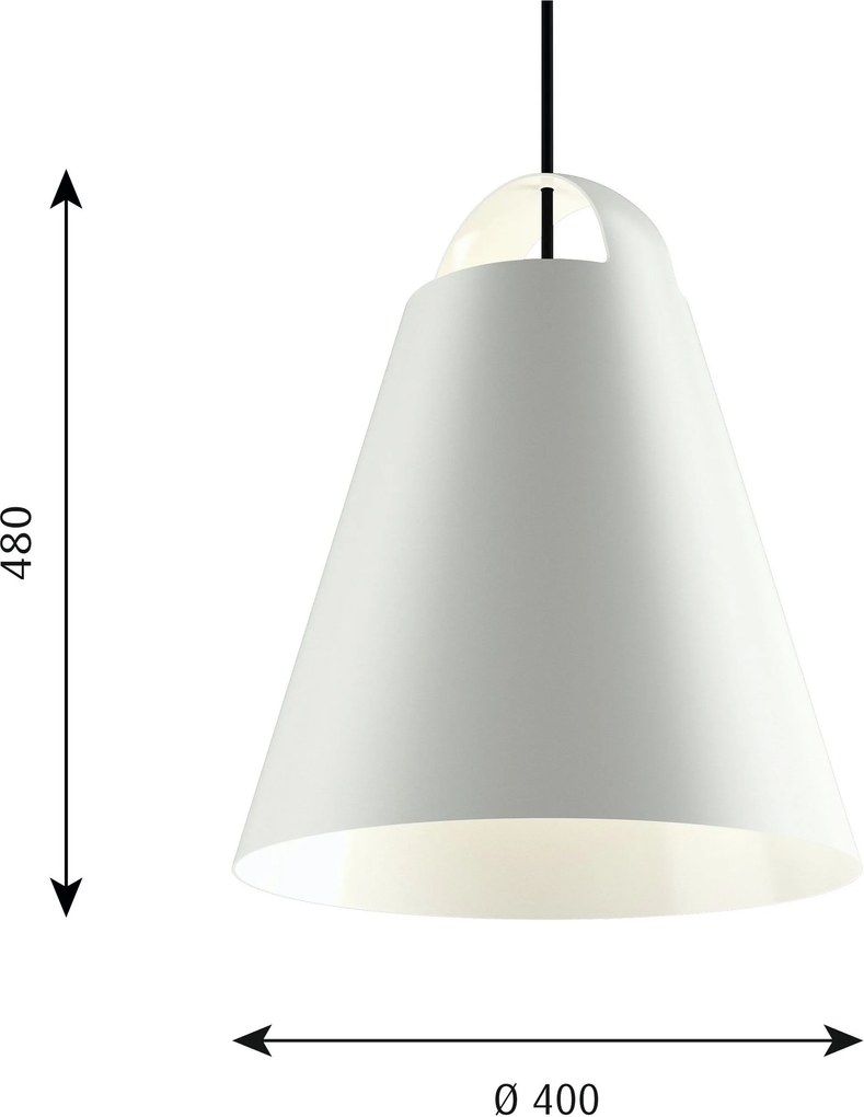 Závěsná lampa Above LED ovládání osvětlení přes Bluetooth 40 cm bílá